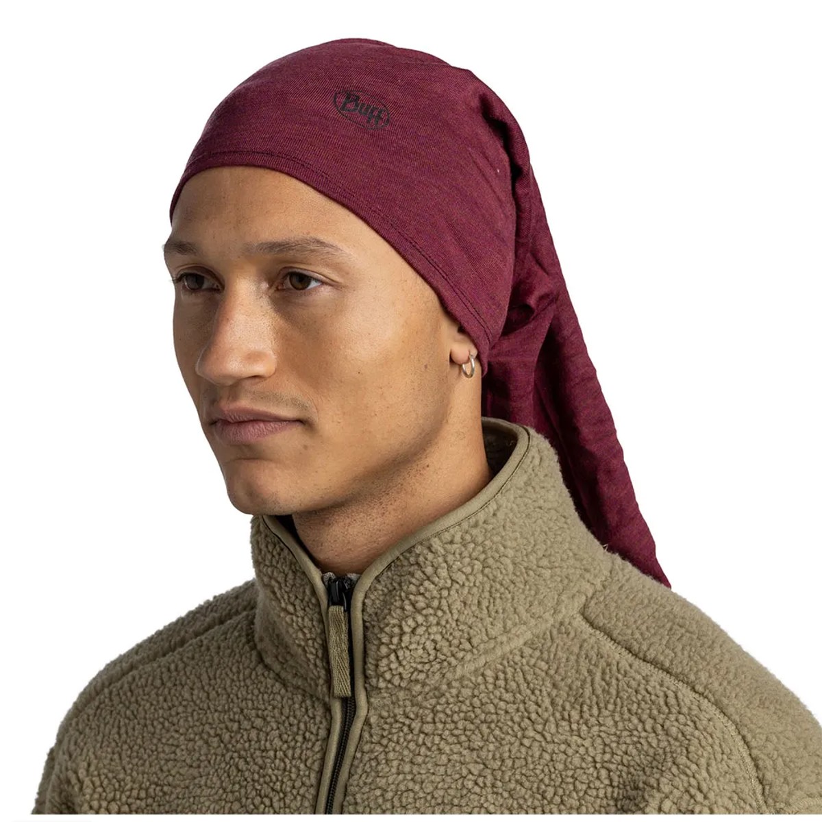 Buff Neck Gaiter Merino Midweight Melange Tibetan Red Melange Ti | Barrabes