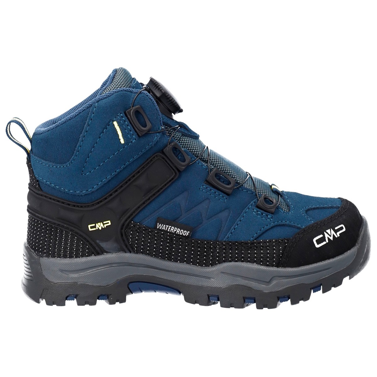 Cmp Hiking Shoes Kiruna Mid Fitgo Wp Blue Ink-yell Blue Ink | Barrabes